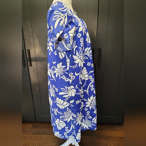 Vintage | Dresses | Vintage Shannon Marie Hawaii Blue And White ...